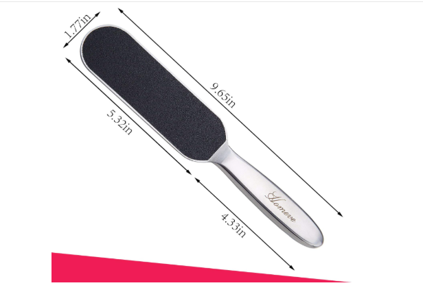 Homeve Professional Pedicure Foot File Reusable Stainless Steel W/ 10 ...