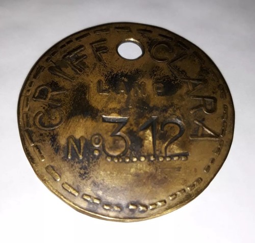 FAKE Warwickshire GRIFF CLARA Colliery Pit Check Token BRASS Nuneaton ...