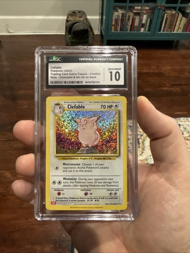 Pokemon Clefable 014/034 Holo CLC Classic Collection Deck - CGC GEM ...
