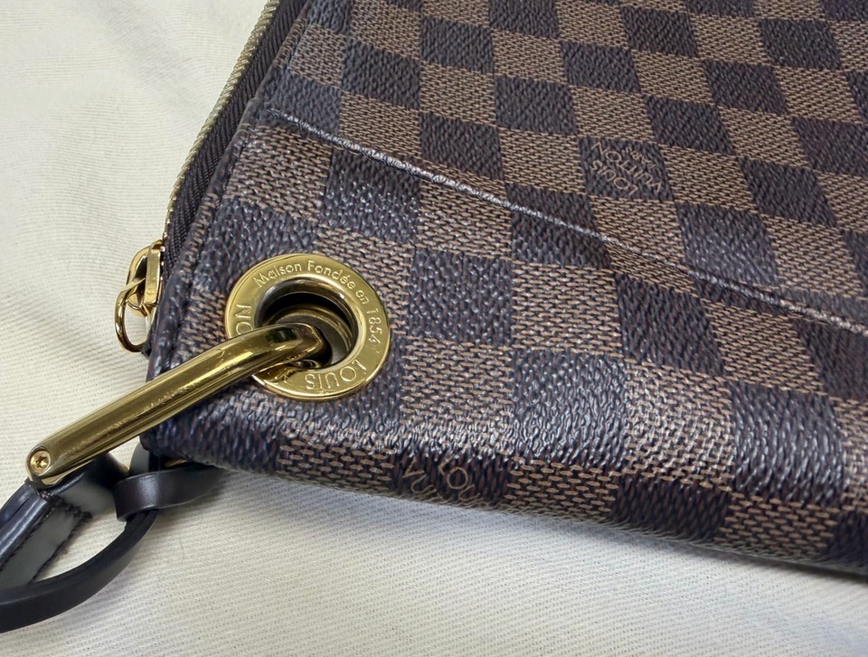 Louis Vuitton Damier Ebene South Bank Besace Crossbody Bag + Dust Bag W ...