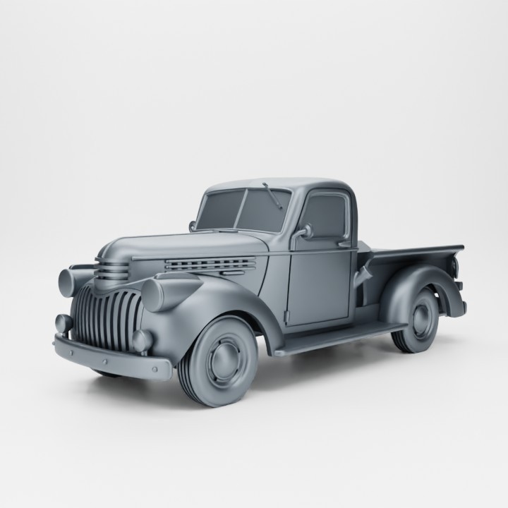 Chevrolet 3100 pickup (1-2 ton) (US, WW2) Tabletop Wargaming 3d Printed ...