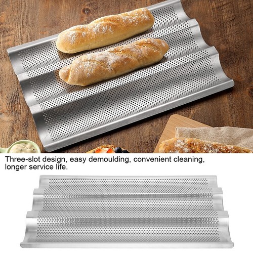 3 Grooves French Bread Baking Mold Waves Baking Tray Pan Bread Baking ...