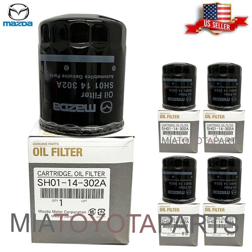 4 Pack Genuine Mazda CX-5 CX-70 CX-90 Engine Oil Filter OEM SH01-14 ...