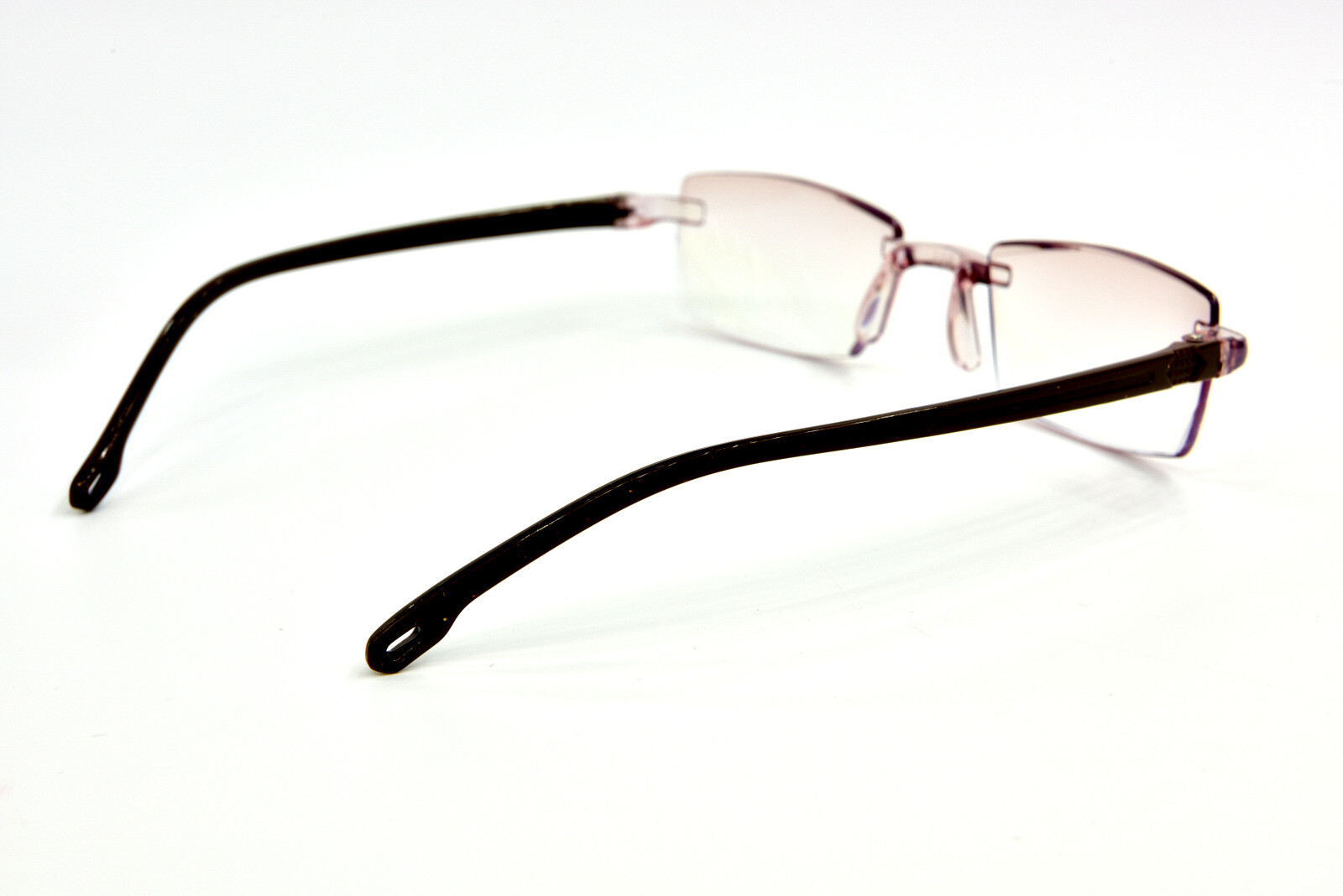 Anti Blue Light Tinted Rimless Reading Glasses Mens Womans Anti Fatigue ...