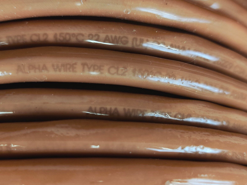 50ft Alpha Wire Shielded Cable CL2 22 AWG 8 Conductor compare Belden ...