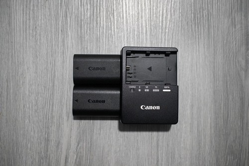 Genuine Canon LC-E6 Battery LP-E6 LP-E6N Charger plus 2 Genuine LP-E6N ...