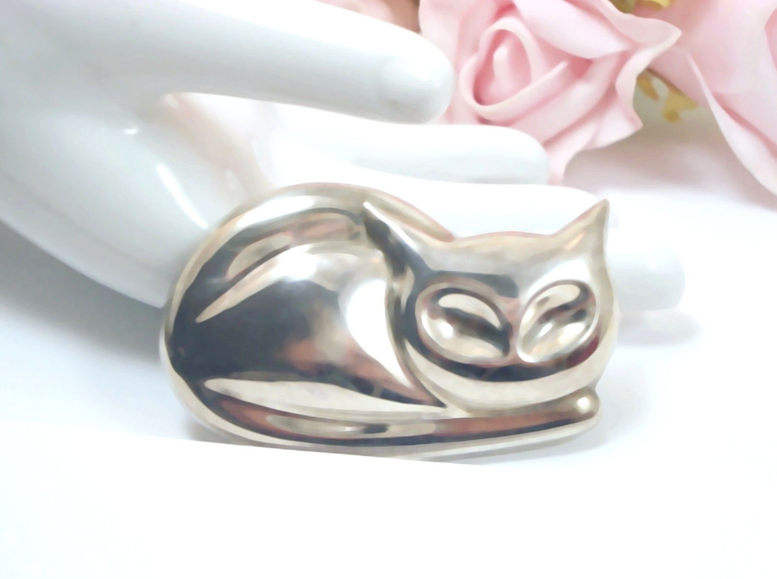 Vintage Fine ZINA Jewelry Sterling Silver 925 Kitty Cat Brooch Pin | eBay