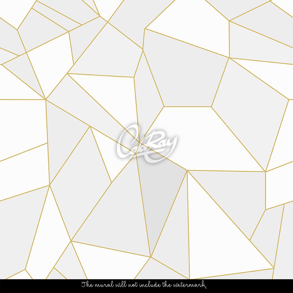 Non-woven wallpaper Light triangles light grey Home wall mural ...