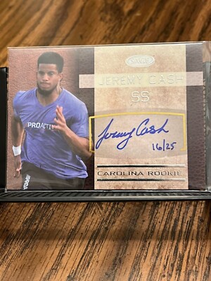JEREMY CASH 2016 SAGE ROOKIE AUTO SA7 AUTOGRAPH CAROLINA PANTHERS RC ...