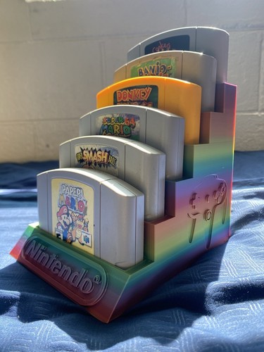 Nintendo 64, N64 Six Game Cartridge Display Stand, 3D Printed Holder ...