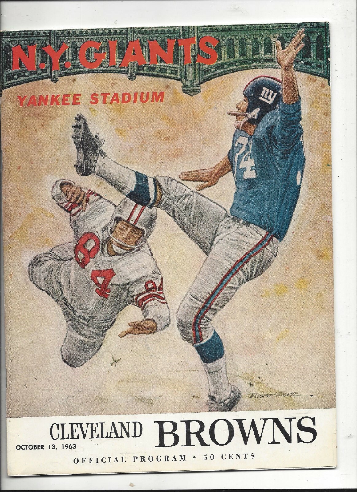 10/13/1963 Cleveland Browns vs New York Giants Program near mint (see ...