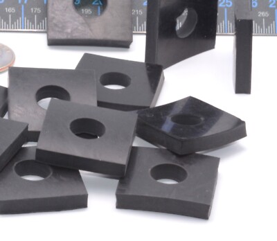 1 1/4" Square x 1/4" Thick Rubber Pads Square Rubber Gaskets Rubber ...