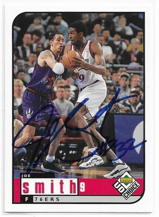 JOE SMITH Autographed Signed 1998-99 UDCC card #106 Philadelphia 76ers ...