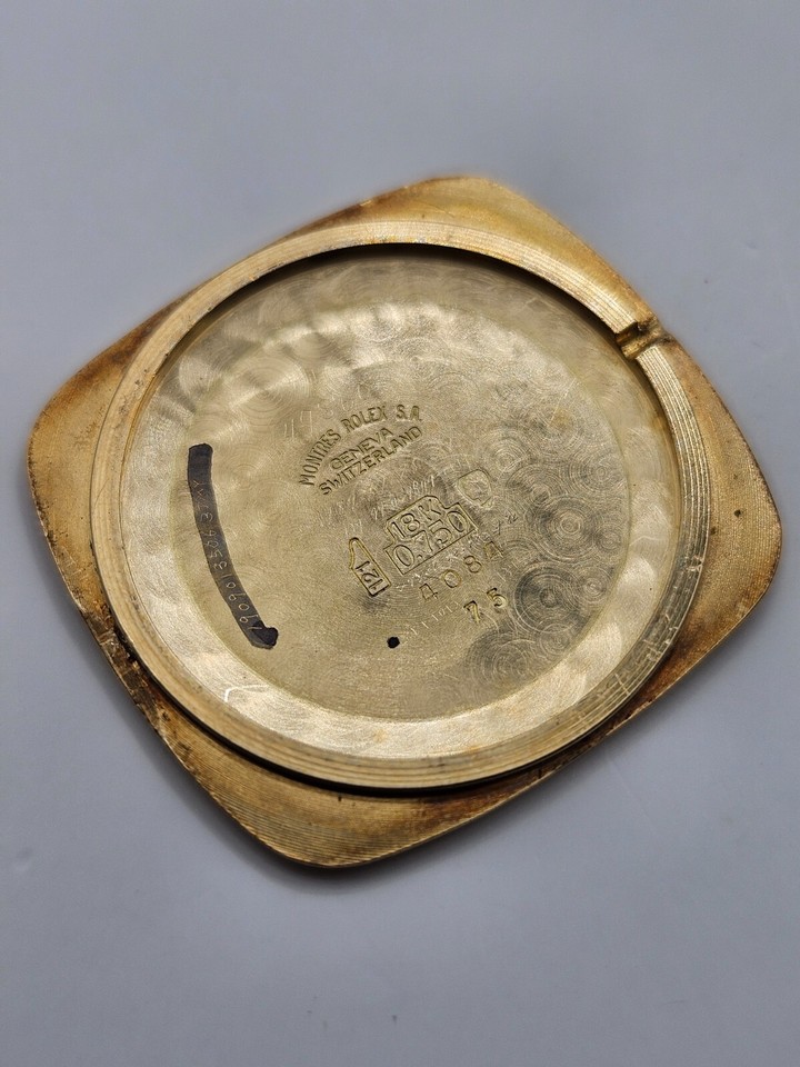 Vintage Rolex Cellini Tank 4084 70s Manual Wind 18K Yellow Gold ...