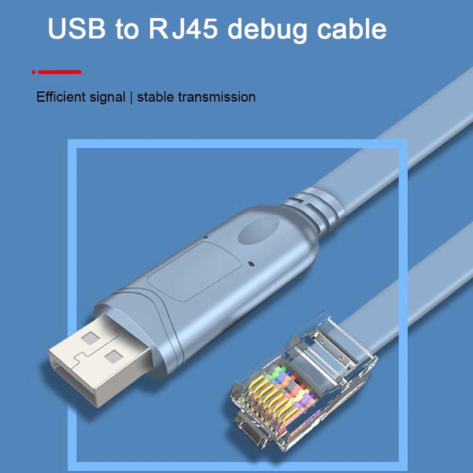 1.8M USB To RJ45 For Cisco H3C USB Router Rollover Console Cable Debug ...