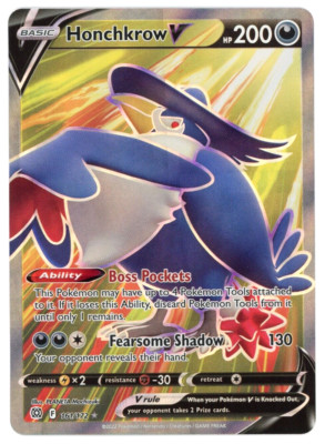 Honchkrow V 161/172 Brilliant Stars Full Art Ultra Rare Pokemon TCG NM ...