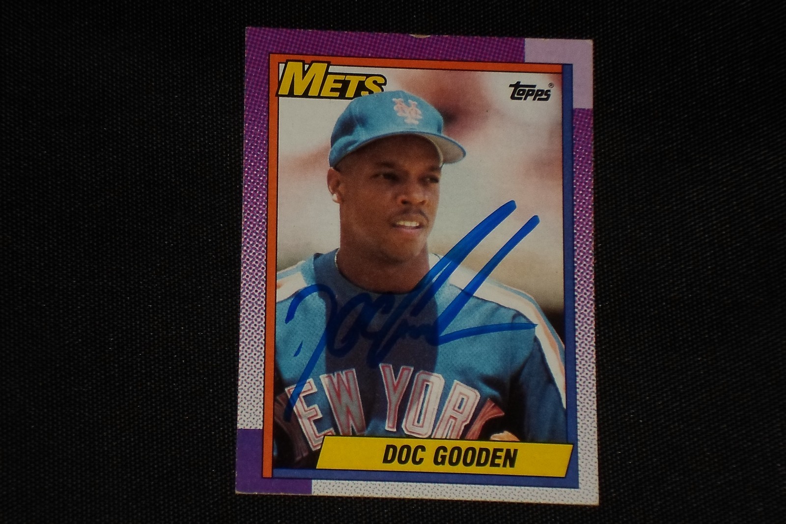 DWIGHT "DOC" GOODEN 1990 TOPPS SIGNED AUTOGRAPHED CARD #510 NEW YORK ...