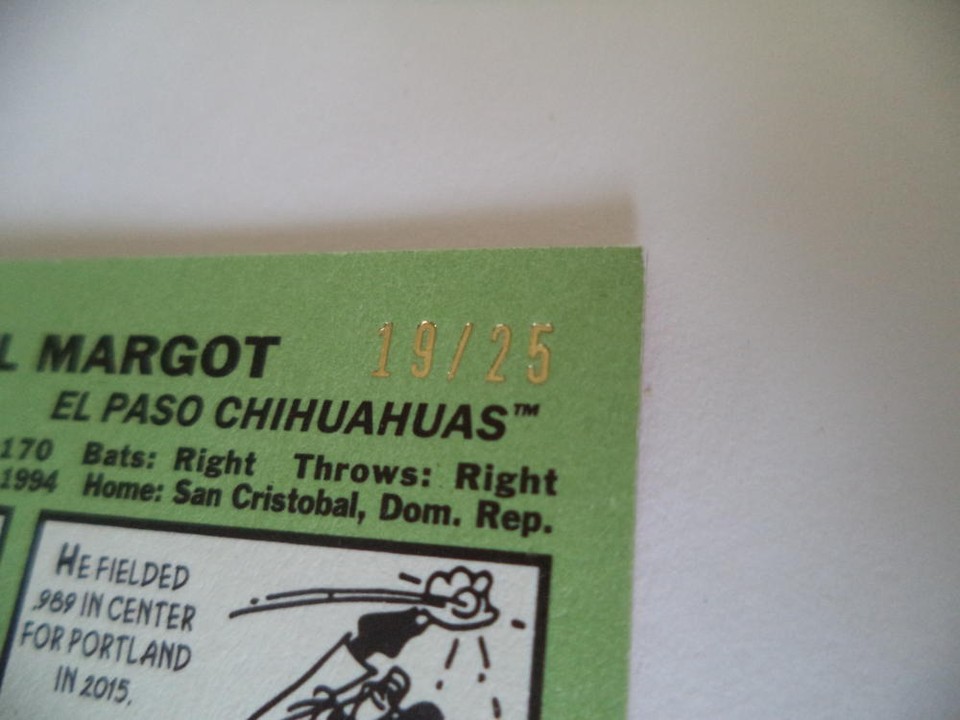 2016 TOPPS HERITAGE MINORS MANUEL MARGOT 19/25 CARD | eBay