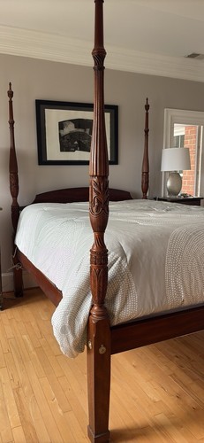 Henkel Harris Queen Rice Bed Genuine Mahogany | eBay