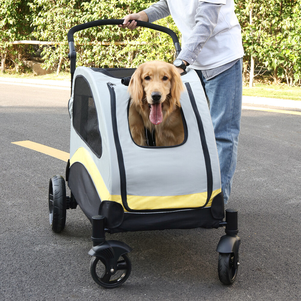 Folding Extra Large Dog Stroller Jogger Pet Pram Waterproof Traval Cart ...