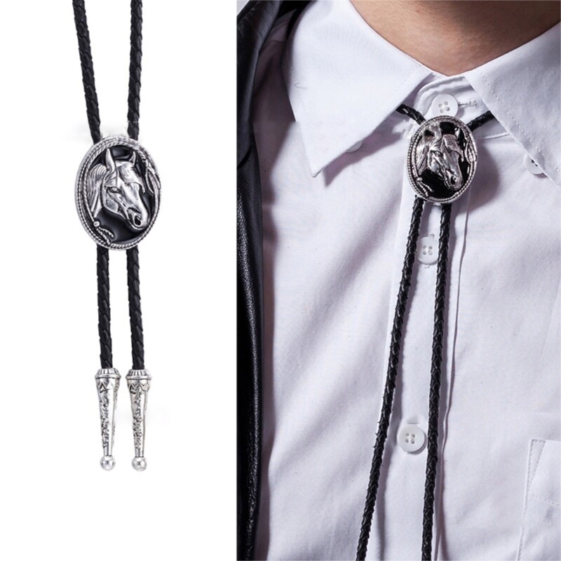 Western Style Mens Tie WESTERN BOOTLACE TIE COWBOY SHERIFF WILD WEST