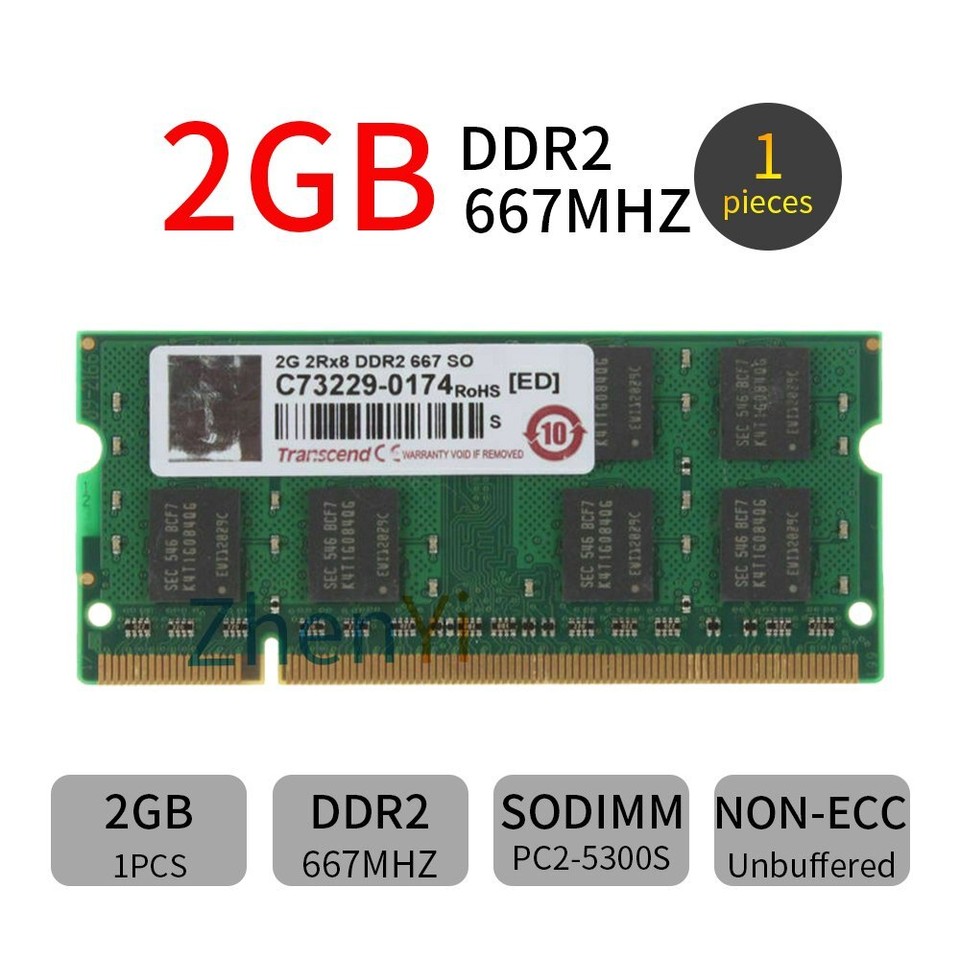 Transcend 16GB 8GB 4GB 2G DDR2 667Mhz PC2-5300 Laptop Memory Notebook ...