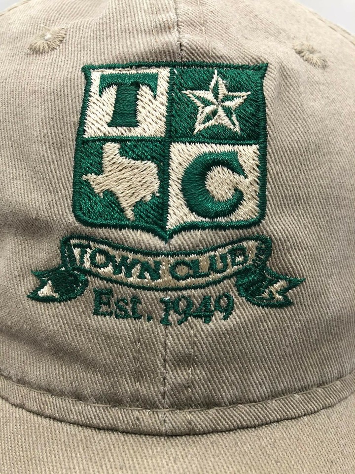 TC Town Club Texas Est 1949 Cap Hat Adult Adjustable Beige 100% Cotton ...