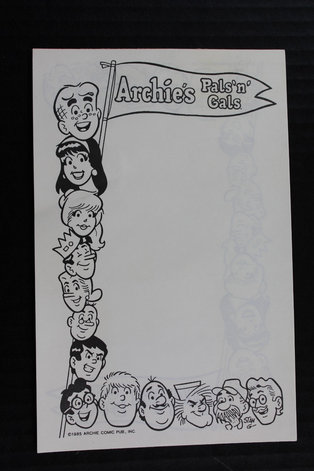 Vintage Archie Comic Fan Club Membership Kit Pin Pad Pen and Card in ...