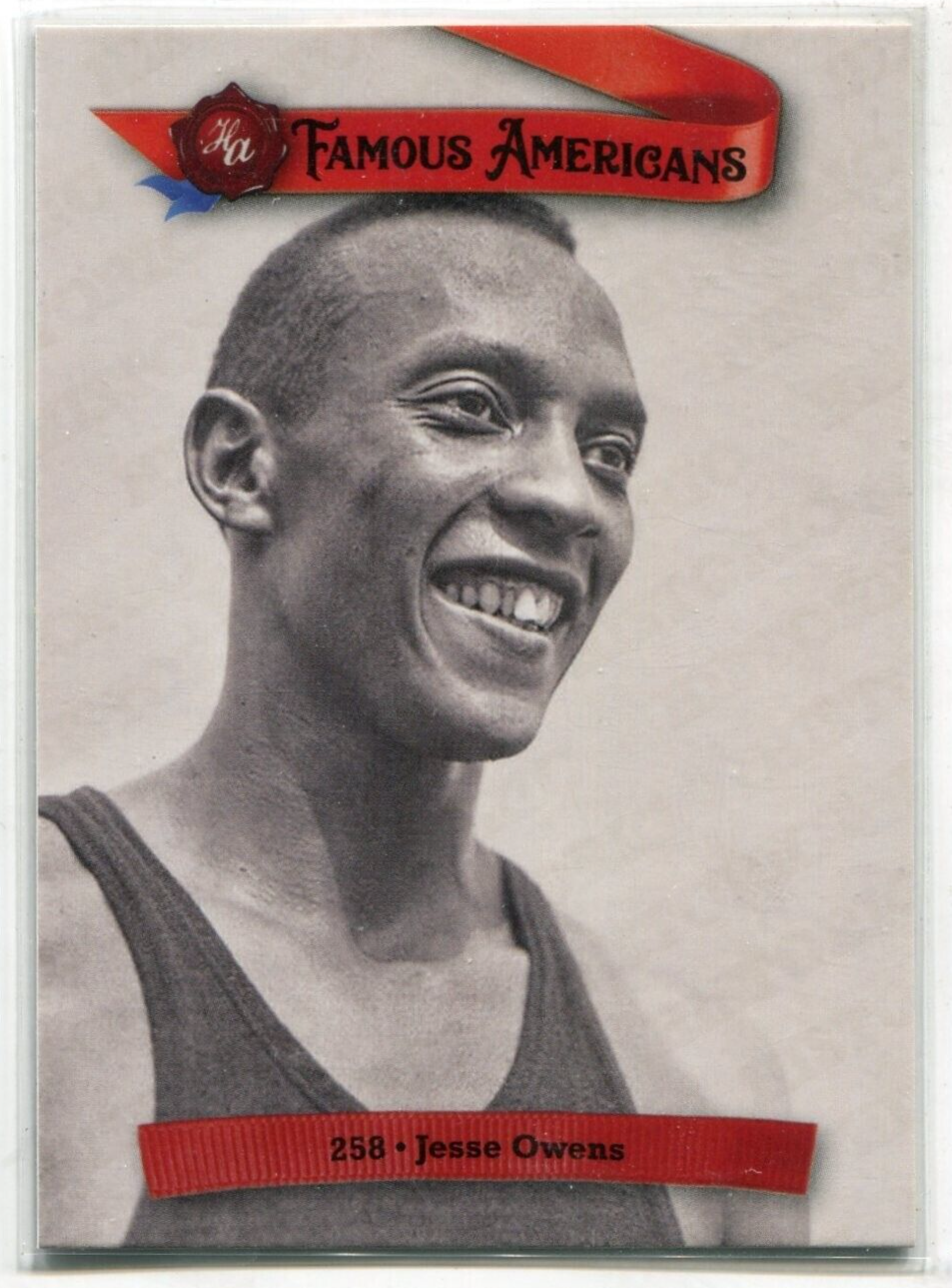 2021 HA Historic Autographs Famous Americans Jesse Owens #258 RED SP ...