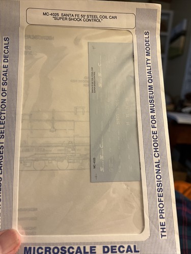 Microscale MC-4025 Decals HO Scale Santa Fe 50’ Steel Coil Car | eBay