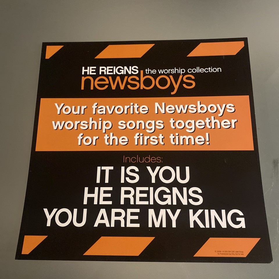 Newsboys He Reign Worship 12x12 Album Flat Poster Christian Pop Rock | eBay