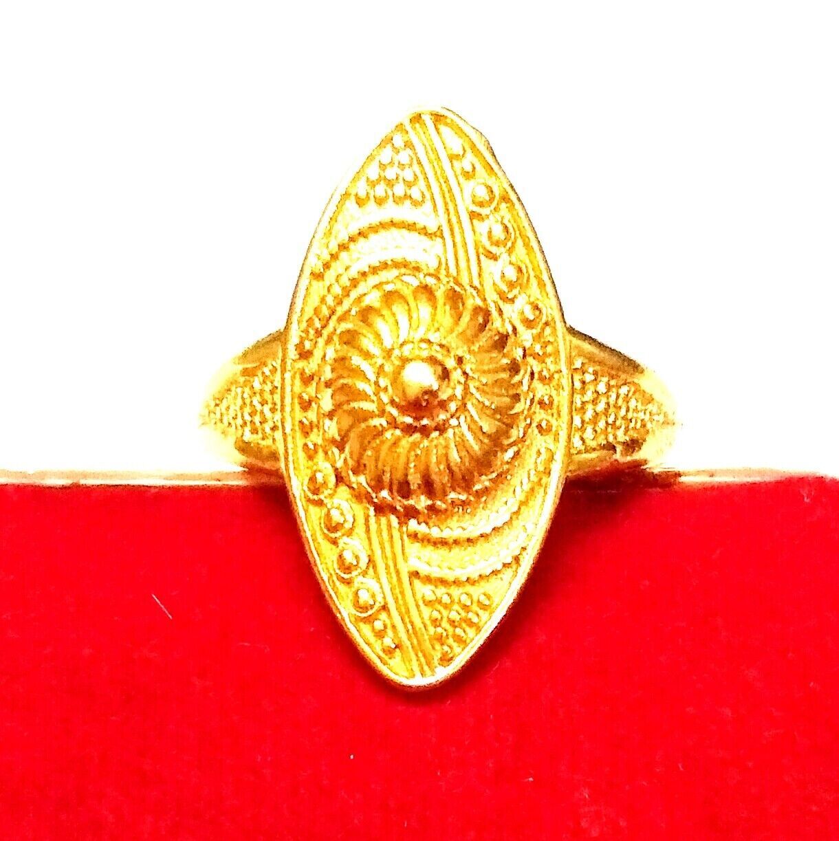 Indian Ethnic 18K Gold Plated Medium Wedding Finger Ring Women Fashion ...