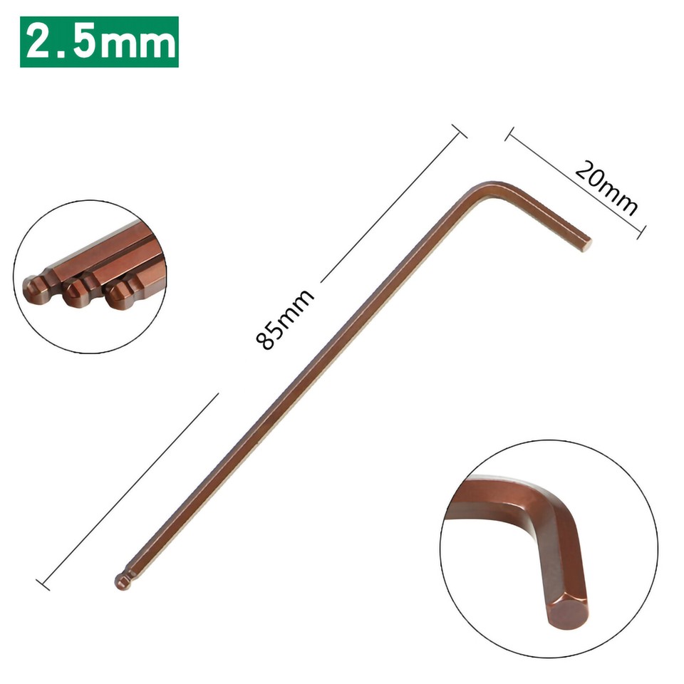 1.5mm - 14mm S2 Alloy Steel Ball End Allen Keys Hex Allen Wrench ...