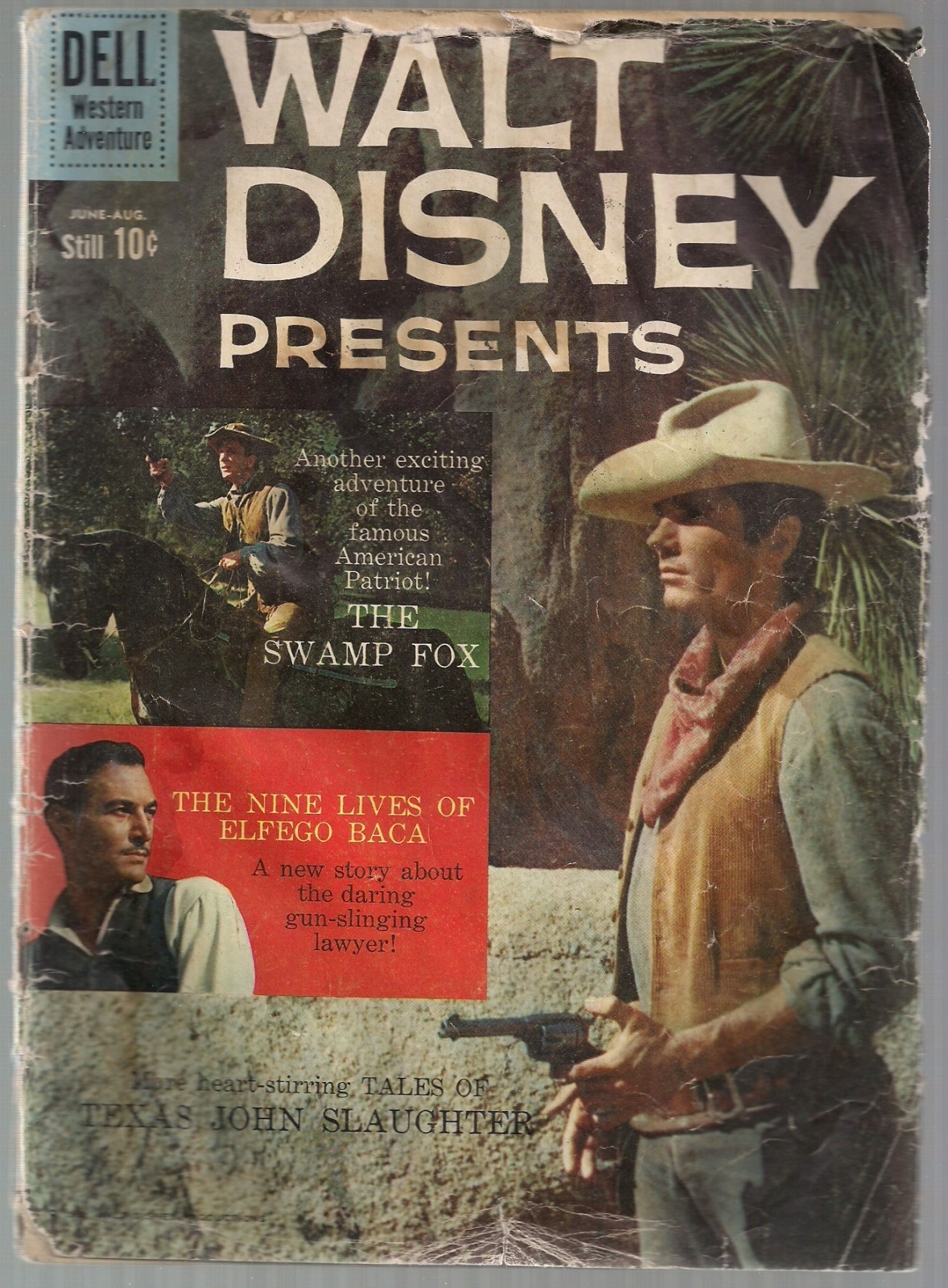 WALT DISNEY PRESENTS #4 DELL 1960 THE SWAMP FOX + ELFEGO BACA + TEXAS ...