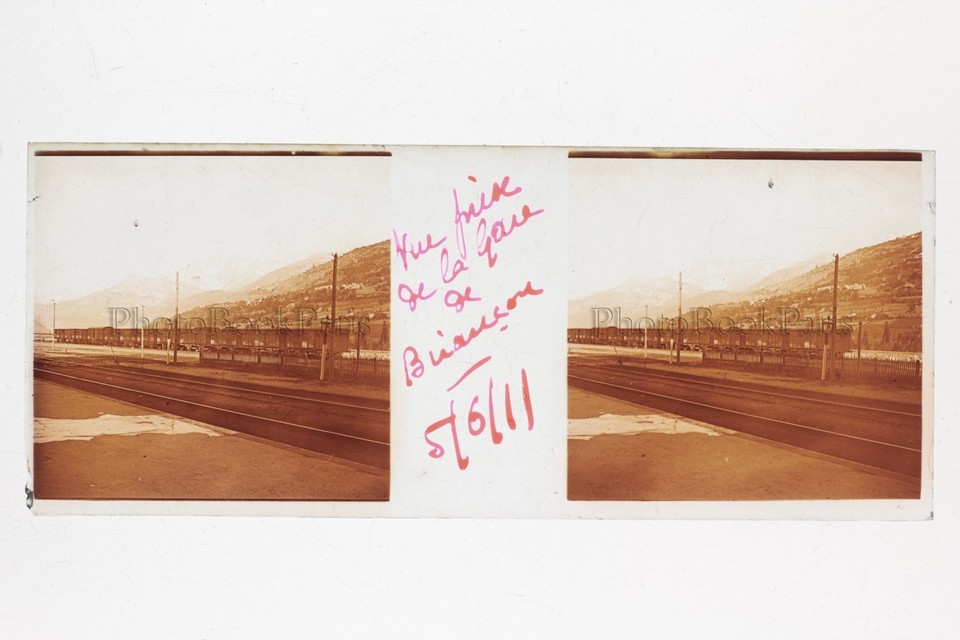 Briançon Station Plate Glass Stereo Positive Vintage 1911 N2 | eBay