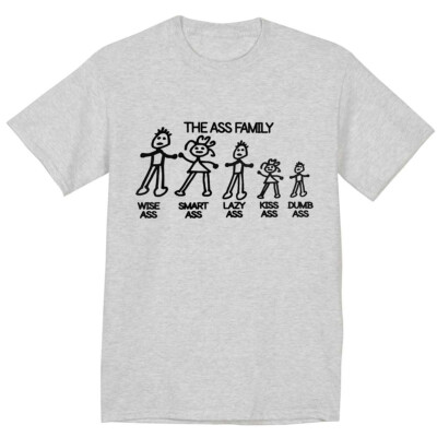 Big and Tall Funny T-shirt Stick Figure Family Decal Funny Rude ...