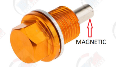 Hard Anodized Aluminum MAGNETIC Gold Oil Drain Plug ADP581GLD for VOLVO ...