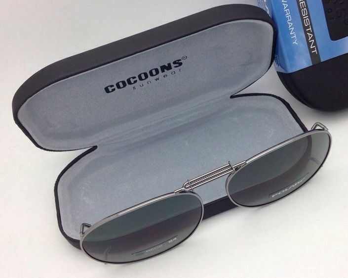 COCOONS Grey Polarized Sunglasses/Eyeglasses Over Rx Clip-on REC 2-54 ...