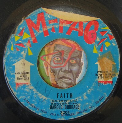 HEAR Harold Burrage 45 Faith / Master Key M-PAC R&B soul | eBay