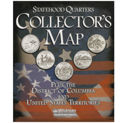 Statehood Quarters Map Oversized Folder/Map - Full Color - Whitman | eBay