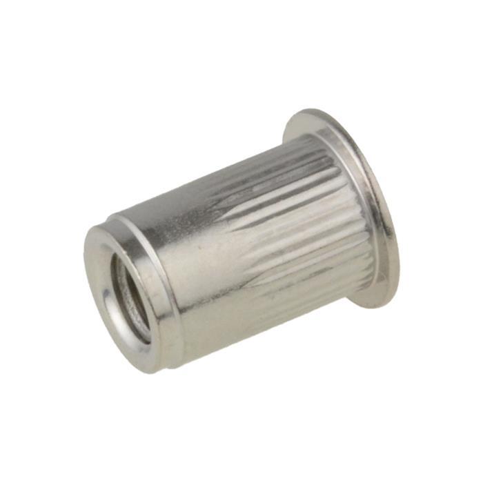 Qty 1000 Nutsert M8 Stainless Thin Flange Round Splined Grips 0.7-3.8mm ...