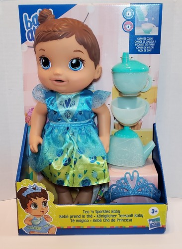 Baby Alive Tea n Sparkles Princess Baby Doll Tea Set Changes Colors w ...