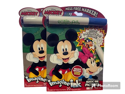 Bendon Imagine Ink Disney Mickey & Friends Game Book & Mess-Free Marker ...