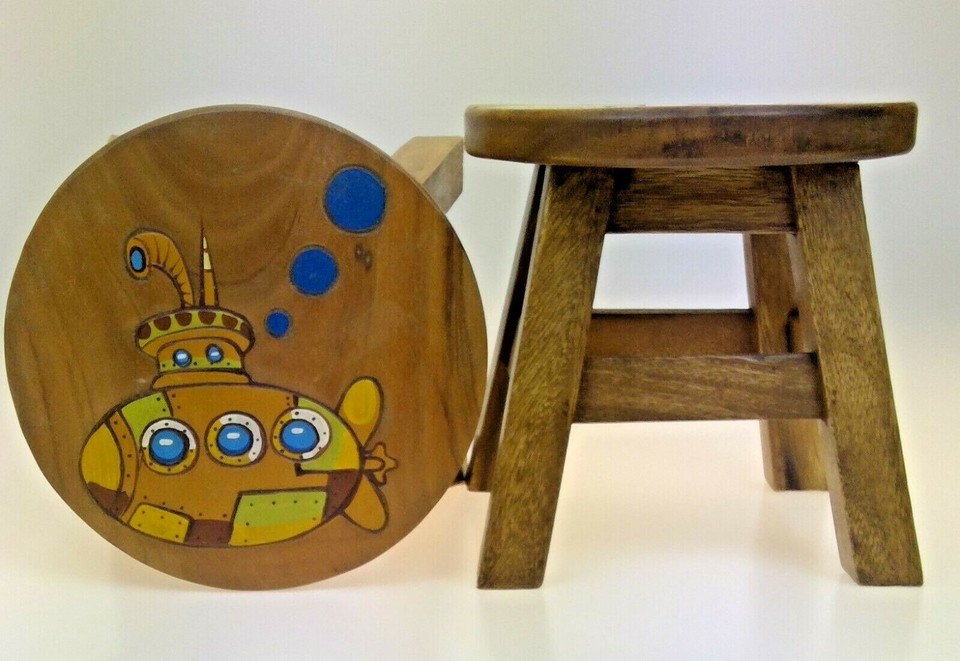 children's Wooden Stool. Handmade kids stool, playroom furniture ...