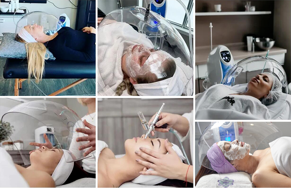 Korea Face Oxygen Therapy Mask Dome O2toDerm Oxgen spray Jet Peel ...