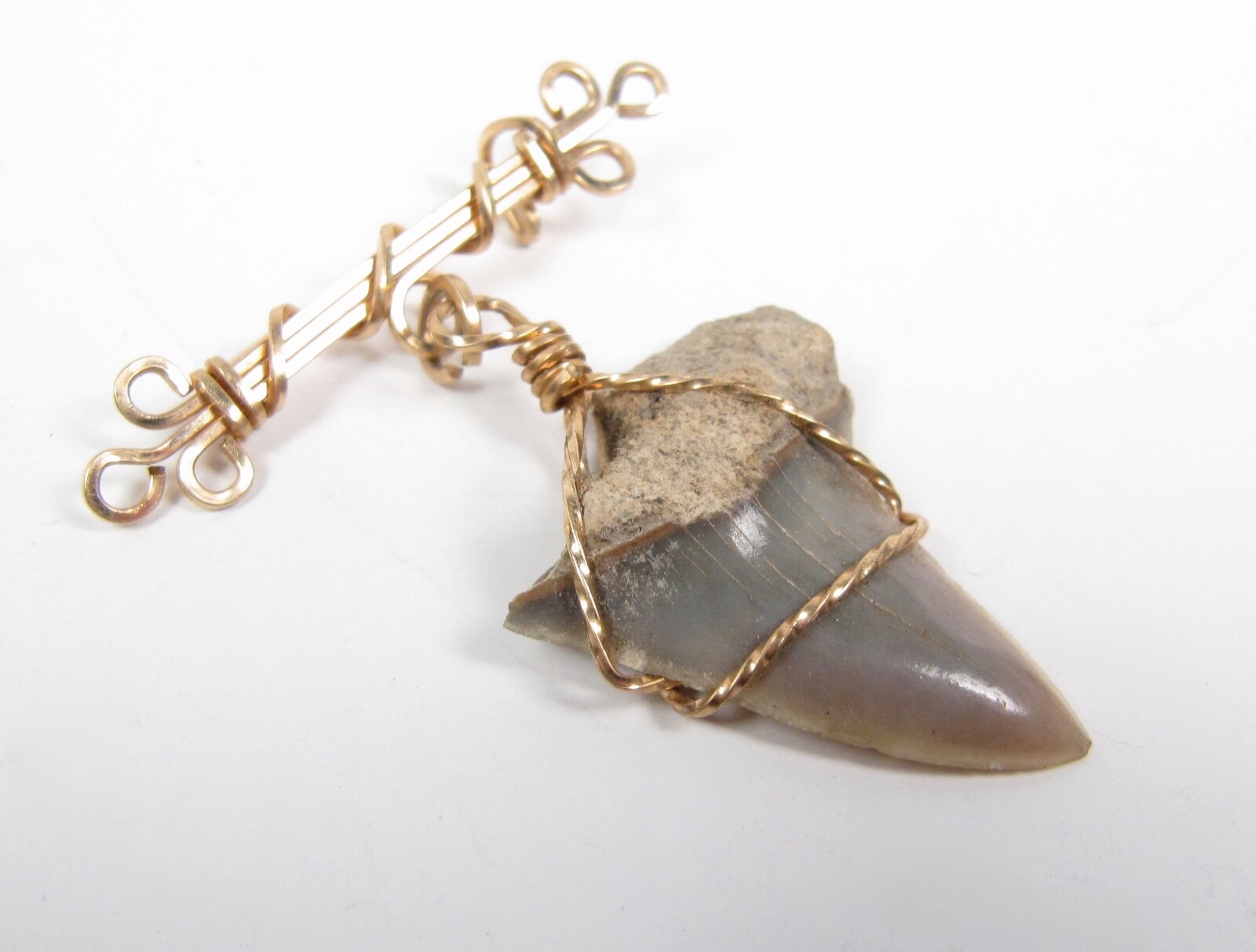 Victorian Gold Filled Wrapped Shark Tooth Dangle Pin Brooch RARE ...