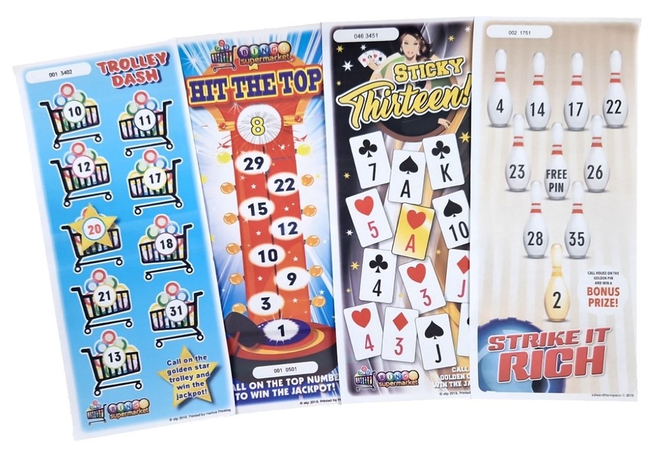 Sticky 13 Hoy Bingo Novelty game played with a deck of cards 100 ...