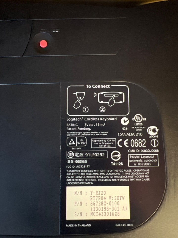 Logitech MX Duo Y-RJ20 Cordless Wireless Bluetooth Keyboard - VGC ...