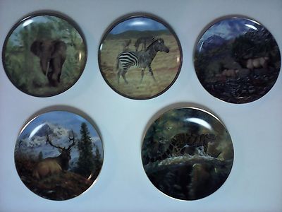 JUNGLE ANIMALS COLLECTOR PLATES (5 ITEMS) | eBay