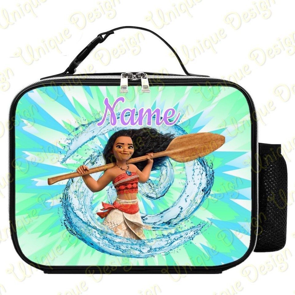 Cartoon Moana Personalised Boys Girls Kid's School Leather Insulated ...